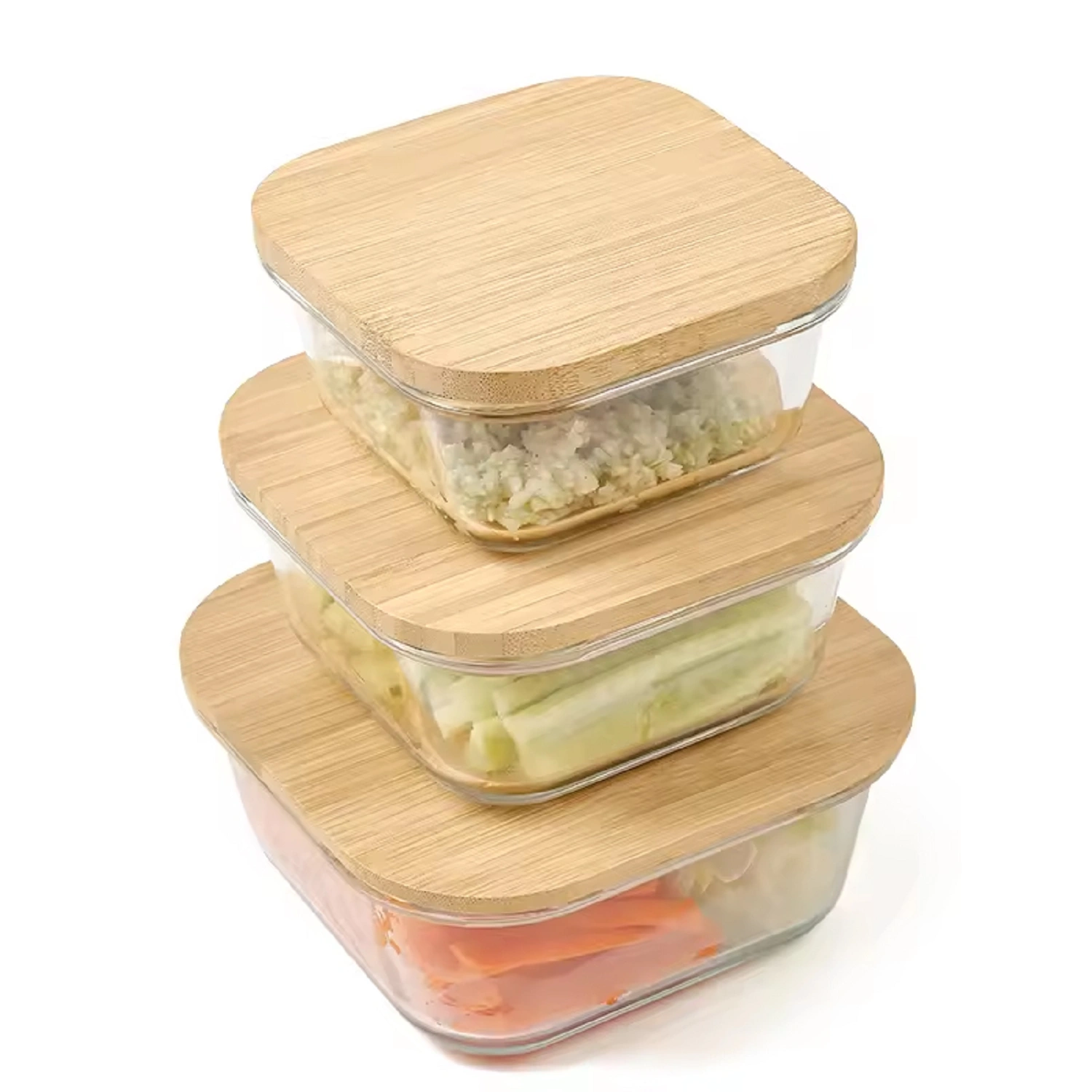 Wholesale Glass Storage Container with Bamboo Lid Supplier